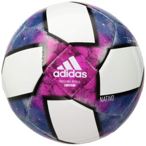 adidas mls capitano soccer ball white/black/purple 3