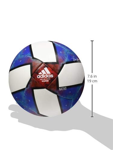 adidas MLS Top Capitano Soccer Ball White/Black/Football Blue/Active Red 3