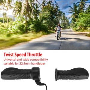 1 Pair Bike Throttle Grip 22.5mm Throttle Grips Twist with Cable Universal Throttle Grip for Electric Bike and Scooter