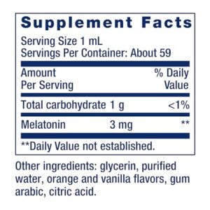 Life Extension Fast-Acting Liquid Melatonin – Sleep & Cellular Health Support Supplement – Gluten-Free – Non-GMO – Citrus-Vanilla Flavor – Net Wt. 2 fl.oz. (59 Servings)