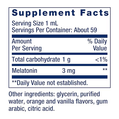 Life Extension Fast-Acting Liquid Melatonin – Sleep & Cellular Health Support Supplement – Gluten-Free – Non-GMO – Citrus-Vanilla Flavor – Net Wt. 2 fl.oz. (59 Servings)