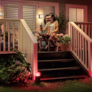 Philips Hue Calla White and Color Ambiance Outdoor Pathway Light Base Kit (1 Light, Power Supply and Mounting Kit), Works with Amazon Alexa, Apple Homekit and Google Assistant, Hue Bridge Required