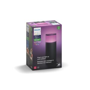 Philips Hue Calla White and Color Ambiance Outdoor Pathway Light Base Kit (1 Light, Power Supply and Mounting Kit), Works with Amazon Alexa, Apple Homekit and Google Assistant, Hue Bridge Required