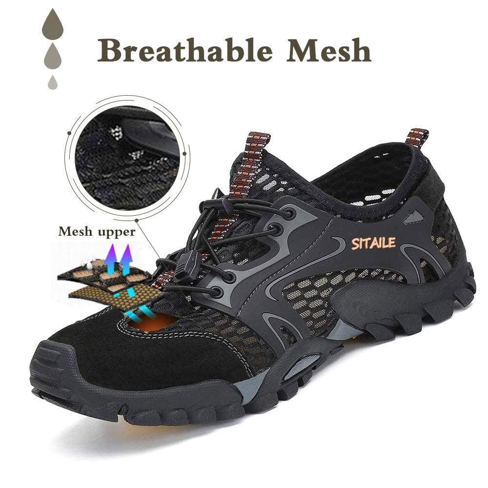 SITAILE Hiking Water Shoes for Men Women Quick Dry Barefoot Aqua Swim River Shoes for Pool Beach Fishing Water Hiking Sandals