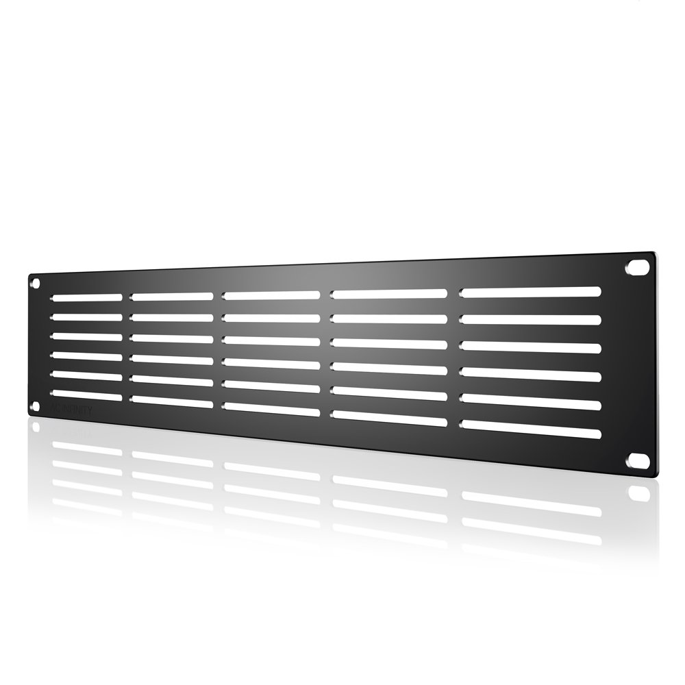 AC Infinity Rack Panel Accessory Vented 2U Space for 19" Rackmount, Heavy-Duty 3mm Gauge Steel, Black