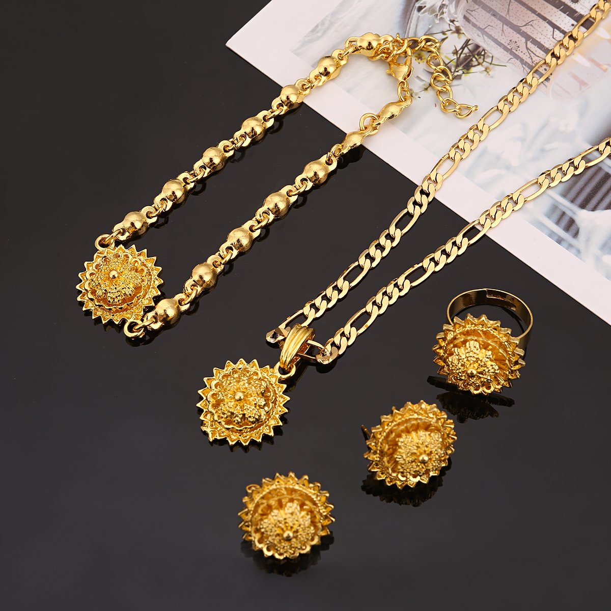 Ethiopian Habesha Jewelry Necklace Earrings Bracelet Ring Jewelry Accessories