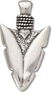 sterling silver 3d large native indian arrow head pendant