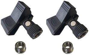 audio 2000s mc417n2 universal microphone clip holder with adapter (2 pack)