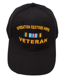 windcatcher operation restore hope (somalia) veteran ribbon baseball cap - black