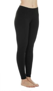 thermajane long johns for women - thermal leggings for women, fleece lined thermal underwear bottoms (medium, black)