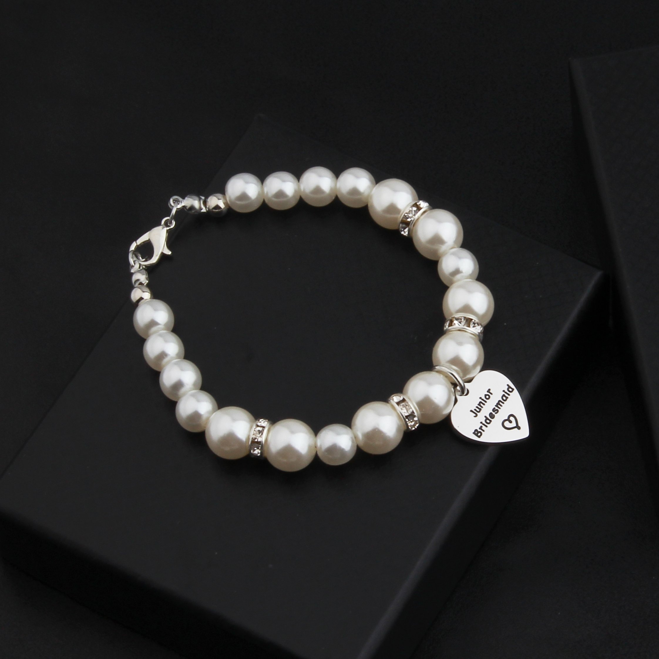 Zuo Bao Bridesmaid Jewelry Gift Crystal Pearl Bracelet for Chief/Junior Bridesmaids (Junior Bridesmaid)