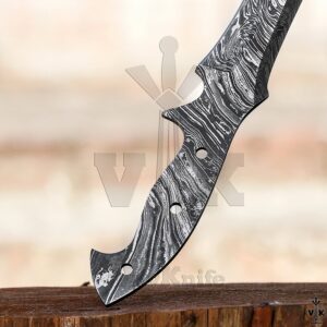 JNR Traders Damascus Tanto Knife Blanks Knife Making Supplies, Diy 13 inch Hunting Knife Blade Blank 9047