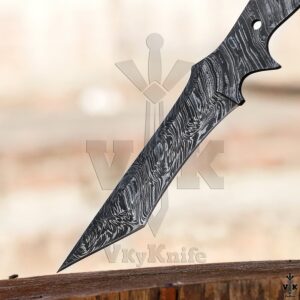 JNR Traders Damascus Tanto Knife Blanks Knife Making Supplies, Diy 13 inch Hunting Knife Blade Blank 9047