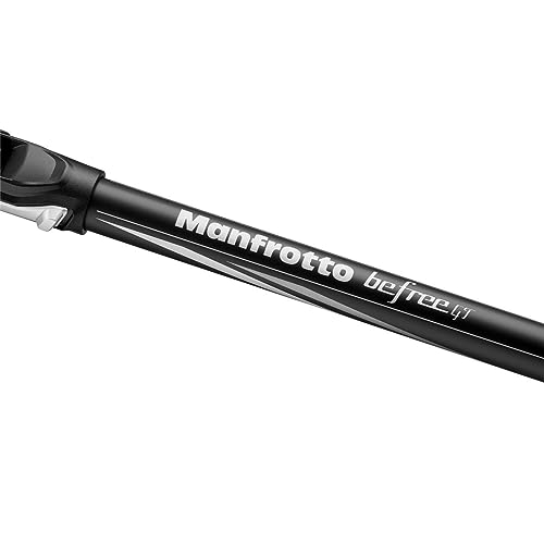 Manfrotto Befree GT 4-Section Aluminum Travel Tripod with 496 Center Ball Head, Black/Silver