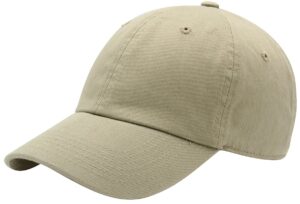 baseball cap for men women - cotton classic dad hat, khk khaki