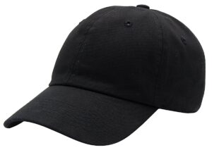 baseball cap for men women - classic dad hat, blk