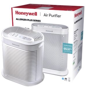 honeywell hpa304 hepa air purifier for extra large rooms - microscopic airborne allergen+ dust reducer, cleans up to 2250 sq ft in 1 hour - wildfire/smoke, pollen, pet dander – white