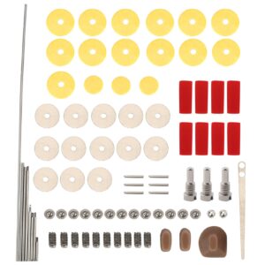 flute repair tools kit with 16pcs open hole sound pads, musical instrument woodwind maintenance tools set cleaning, maintenance, maintenance