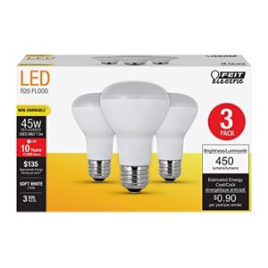 feit electric r20/10kled/3/can non-dimmable led bulb pack of 6