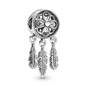 pandora spiritual dreamcatcher charm bracelet charm moments bracelets - stunning women's jewelry - gift for women in your life - made with sterling silver