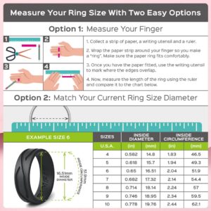 Rinfit Silicone Rings for Women - Silicone Wedding Bands Sets for Her - 4Love Collection Rubber Wedding Rings - Patented Design - SetA, Size 9