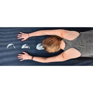 Hugger Mugger Gallery Ultra Yoga Mat – Blue Moon - Beautiful Print, Sticky Mat, Durable Material, 1/4″ Thickness Cushions Bones and Joints, Lightweight