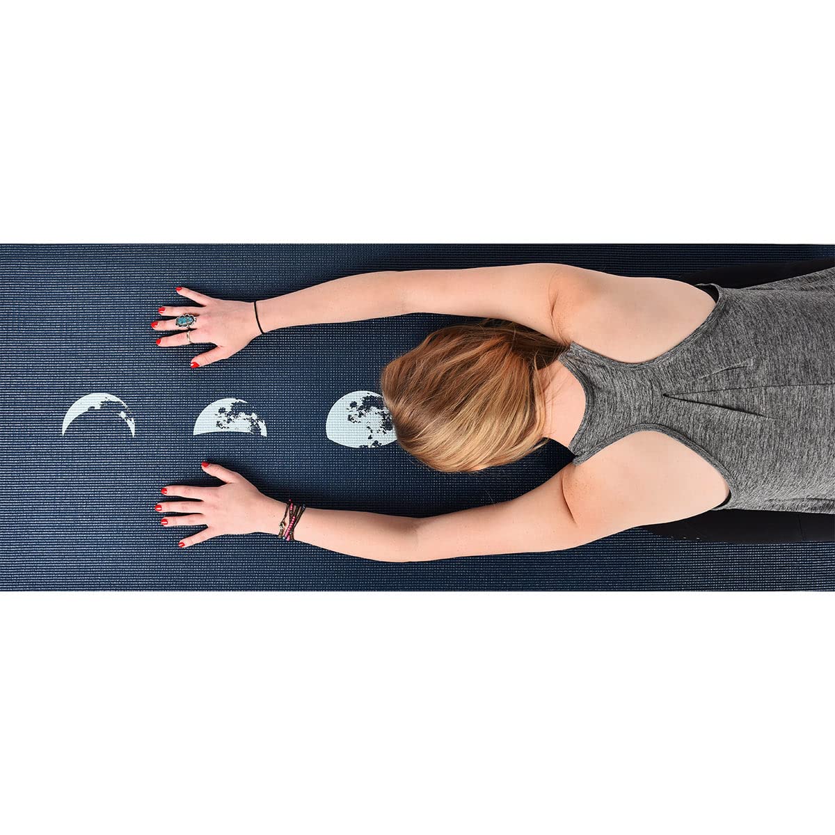 Hugger Mugger Gallery Ultra Yoga Mat – Blue Moon - Beautiful Print, Sticky Mat, Durable Material, 1/4″ Thickness Cushions Bones and Joints, Lightweight