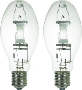 sunlite mh250/u/mog m58 metal halide lamp, 250 watts, mogul base (e39), ed28, 15,000 hour life span, 21000 lumen, clear finish, 4000k, 2 pack