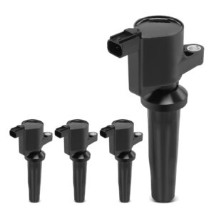 yhtauto set of 4 ignition coil pack replacement for ford escape focus transit connect ecosport, mazda 3 6 tribute, mercury mariner 2.0l 2.2l 2.3l l4 2.5l l5 replace 4m5z12029a