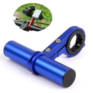 jpojpo bike handlebar extender extension bracket clamp for bicycle speedometer headlight light lamp holder aluminum alloy 10mm blue