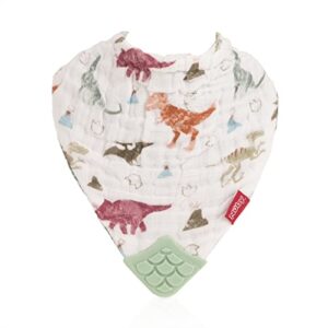 Nuby Nuby 3-Piece Muslin Bandana Bib with Teeth, Colors May Vary