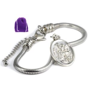 archangel michael medallion - protection bracelets for women st michael the archangel a saint michael bracelet san arcangel saint michael police charm jewelry protection from evil san miguel arcangel