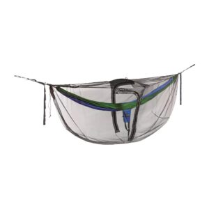 eno guardian dx bug net - protective deluxe hammock netting - for camping, hiking, backpacking, travel, a festival, or the beach - charcoal