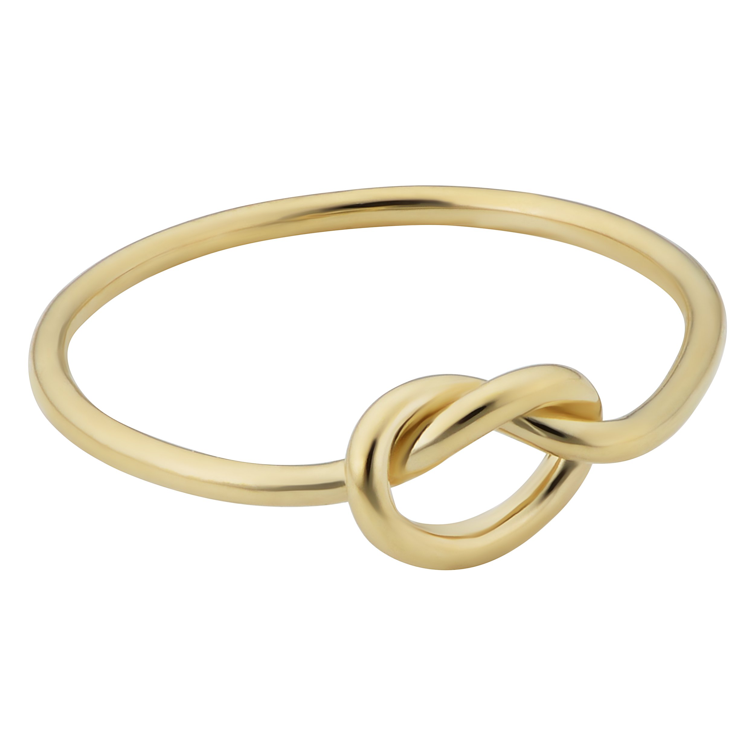 Kooljewelry 14k Yellow Gold Love Knot Ring (size 8)