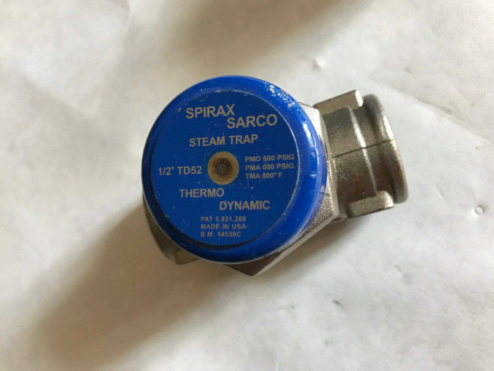 NEW 1/2" TD52 SPIRAX SARCO B.M. 54530C STEAM TRAP COOL BLUE THERMO DYNAMIC,AY