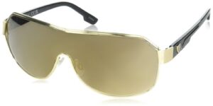 southpole mens 5012sp handsome uv protective metal shield sunglasses for men trendy gifts men 148 mm, gold & black, mm us