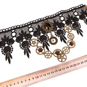 MIUNIKO Women Party Gothic Steampunk Gear Collar Choker Necklace Party Accessories