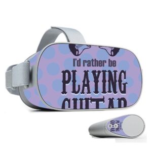 mightyskins skin compatible with oculus go mobile vr - playing guitar | protective, durable, and unique vinyl decal wrap cover | easy to apply, remove, and change styles | made in the usa