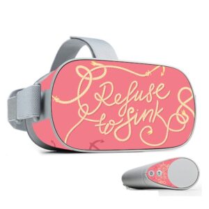 mightyskins skin compatible with oculus go mobile vr - refuse to sink | protective, durable, and unique vinyl decal wrap cover | easy to apply, remove, and change styles | made in the usa