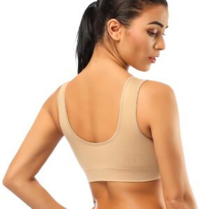 BESTENA Sports Bras for Women, Seamless Comfortable Yoga Bra with Removable Pads, Medium