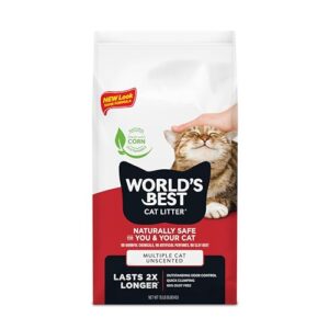 world's best cat litter multiple cat unscented 15 pounds