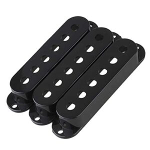 lovermusic black electric guitar single coil pickup covers,guitar pickup cover accessories (1 pcs of 50mm & 2 pcs of 52mm)