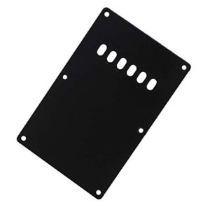 lovermusic black guitar tremolo spring cover 6 hole cover plate accessories replacement for electric guitar