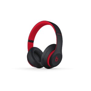 Beats Studio3 Wireless Noise Cancelling On-Ear Headphones - Apple W1 Headphone Chip, Class 1 Bluetooth, Active Noise Cancelling, 22 Hours Of Listening Time - Defiant Black-Red (Previous Model)