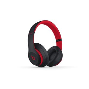 Beats Studio3 Wireless Noise Cancelling On-Ear Headphones - Apple W1 Headphone Chip, Class 1 Bluetooth, Active Noise Cancelling, 22 Hours Of Listening Time - Defiant Black-Red (Previous Model)