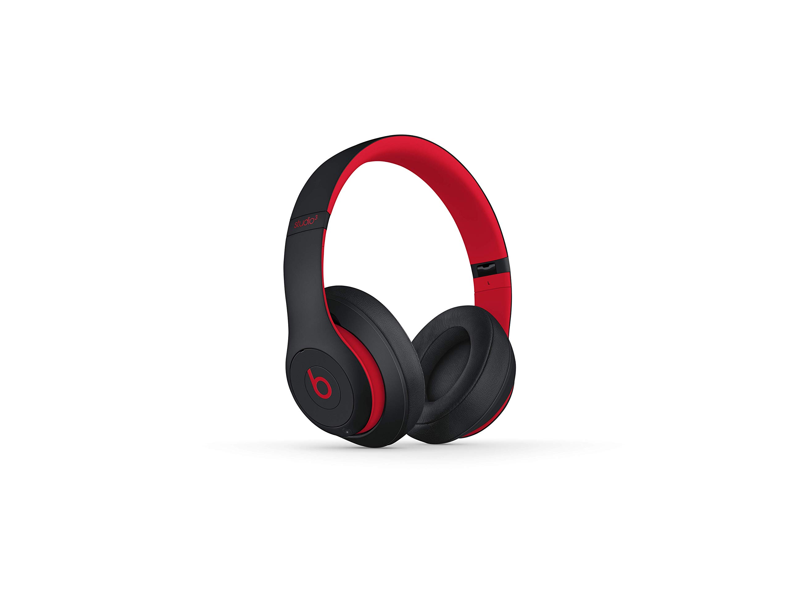 Beats Studio3 Wireless Noise Cancelling On-Ear Headphones - Apple W1 Headphone Chip, Class 1 Bluetooth, Active Noise Cancelling, 22 Hours Of Listening Time - Defiant Black-Red (Previous Model)