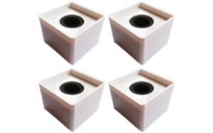 actopus 4pcs white microphone cube interview square mic flag studio equipment