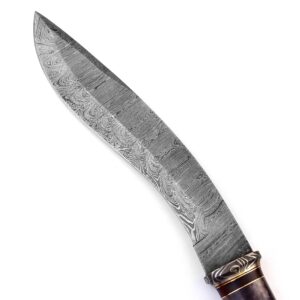 UK UNIQUE SHARP KNIVES Handmade Damascus Steel 15 Inches Kukri Knife BK-3032 -Rose Wood Handle With Damascus Steel Gurd/Pommel