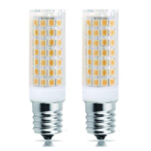 8206232a e17 led, dimmable e17 led bulb, 8w 75w equivalent,850lm, 110v 120v 130v,intermediate base, for ceiling fan, microwave oven lighting,2-pack (e17-warm white)