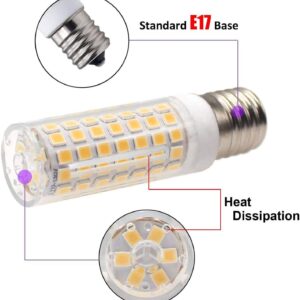 8206232A E17 LED, Dimmable E17 Led Bulb, 8W 75W Equivalent,850LM, 110V 120V 130V,Intermediate Base, for Ceiling Fan, Microwave Oven Lighting,2-Pack (E17-Warm White)